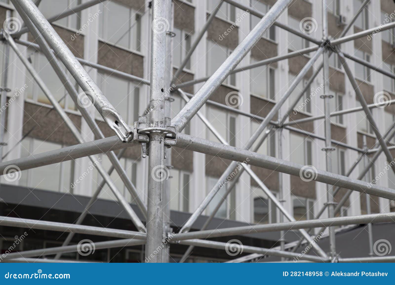 Assembling a Stage for a Performance.Scaffolding for the Stage for the ...