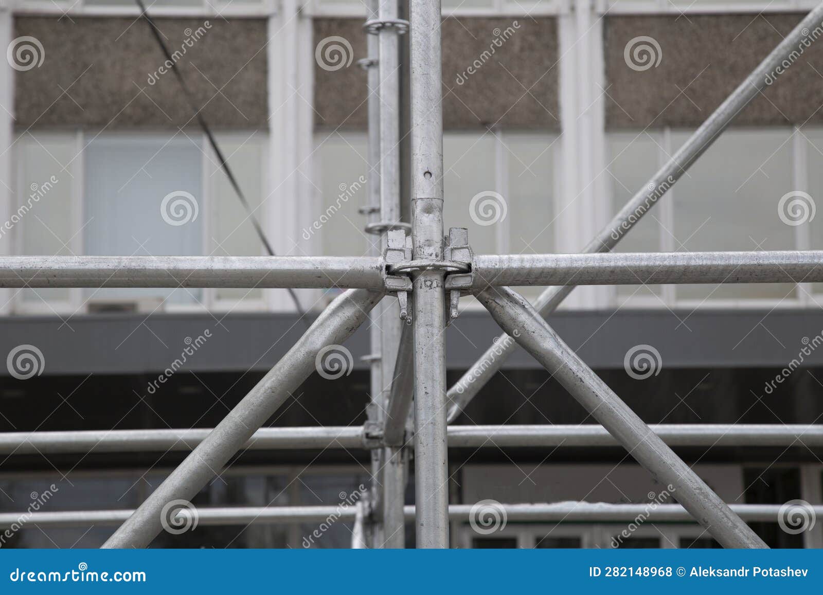 Assembling a Stage for a Performance.Scaffolding for the Stage for the ...
