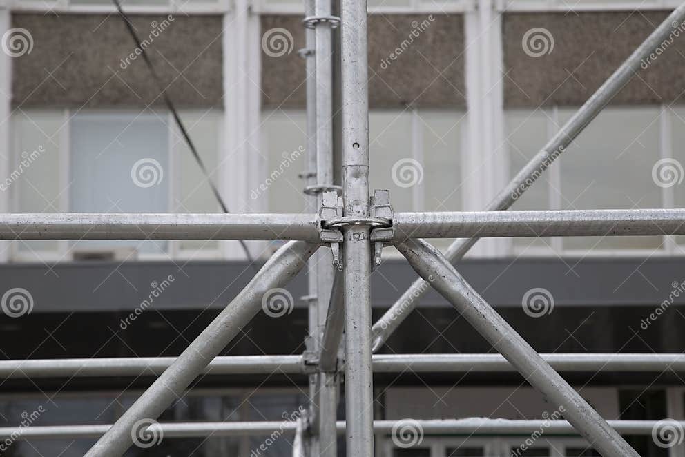 Assembling a Stage for a Performance.Scaffolding for the Stage for the ...