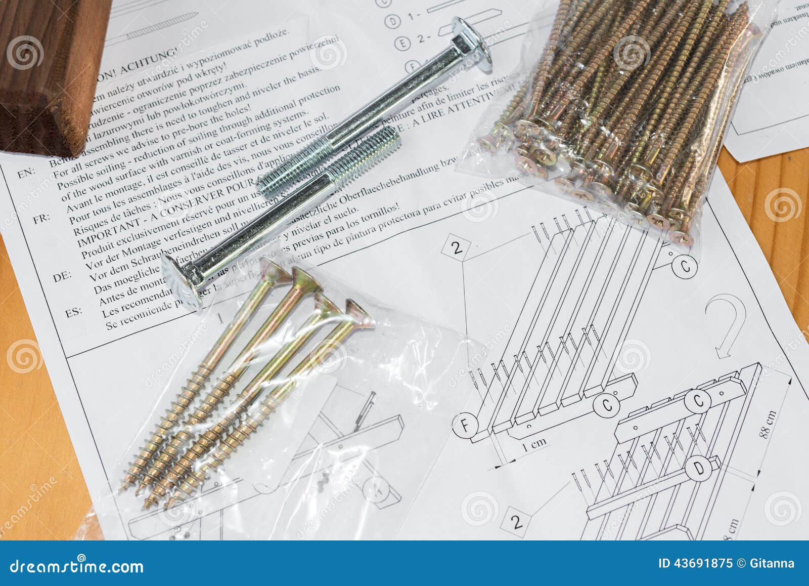 Assembling a table stock image. Image of furniture, outdoor - 43691875