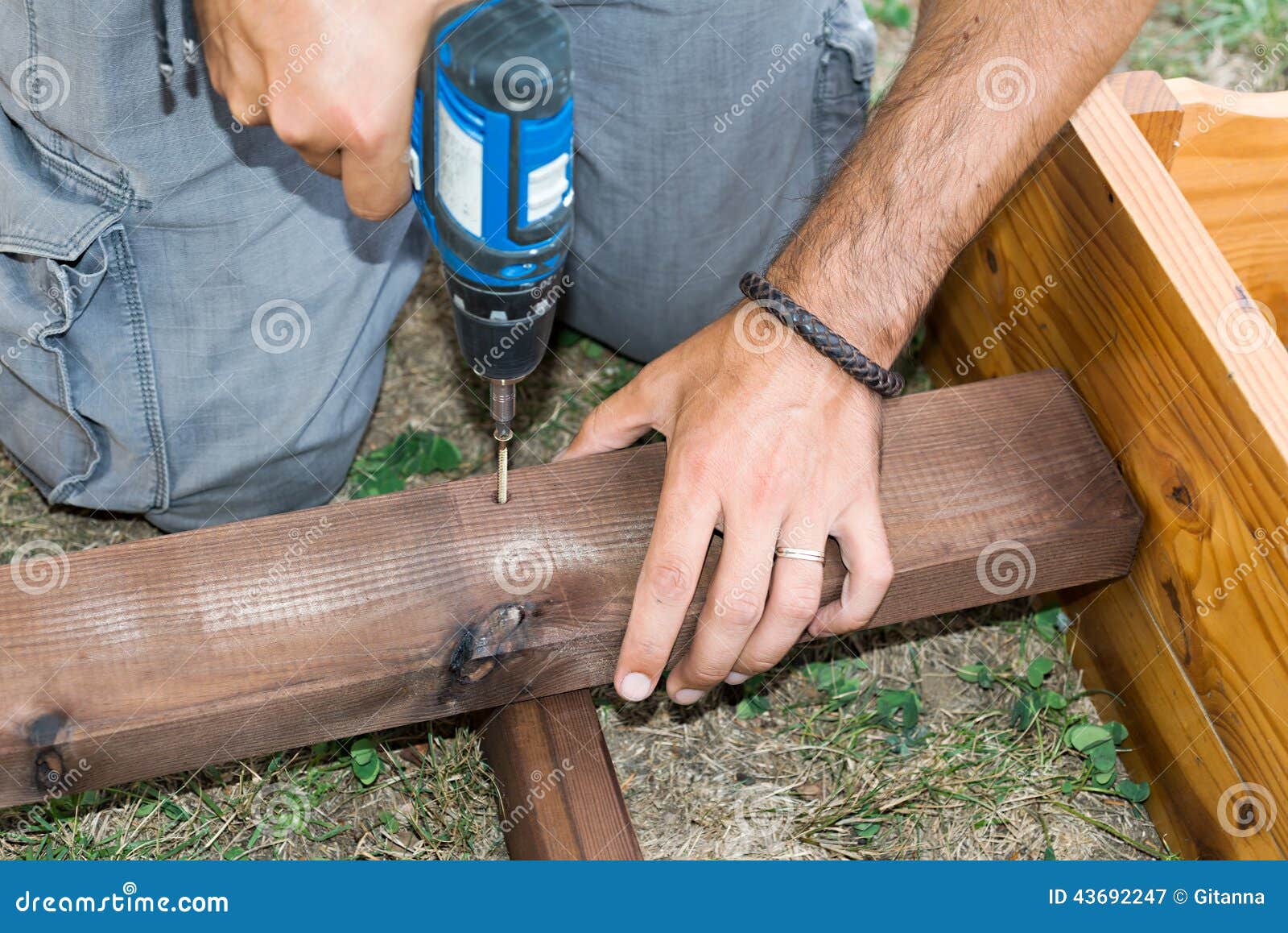 Assembling a table stock image. Image of wooden, business - 43692247