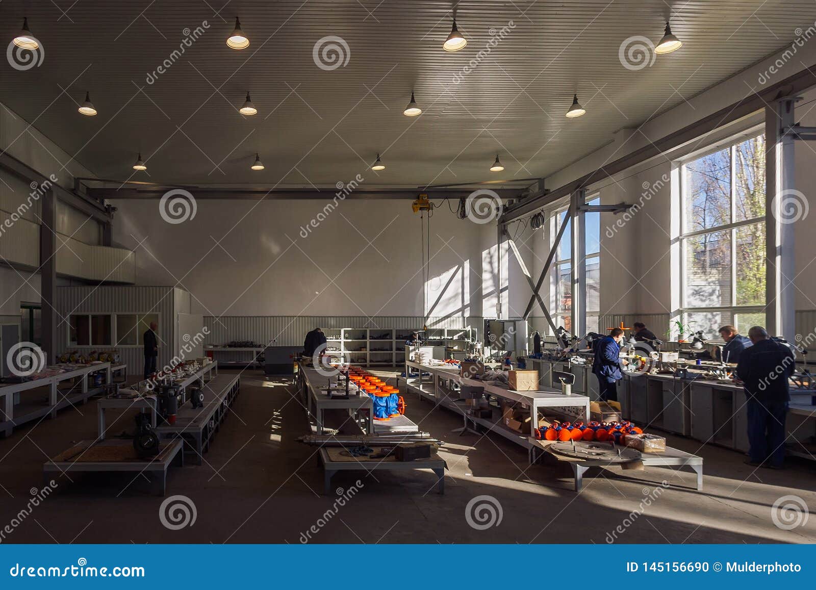 Assembling Workshop in Factory Editorial Image - Image of flange, plant ...