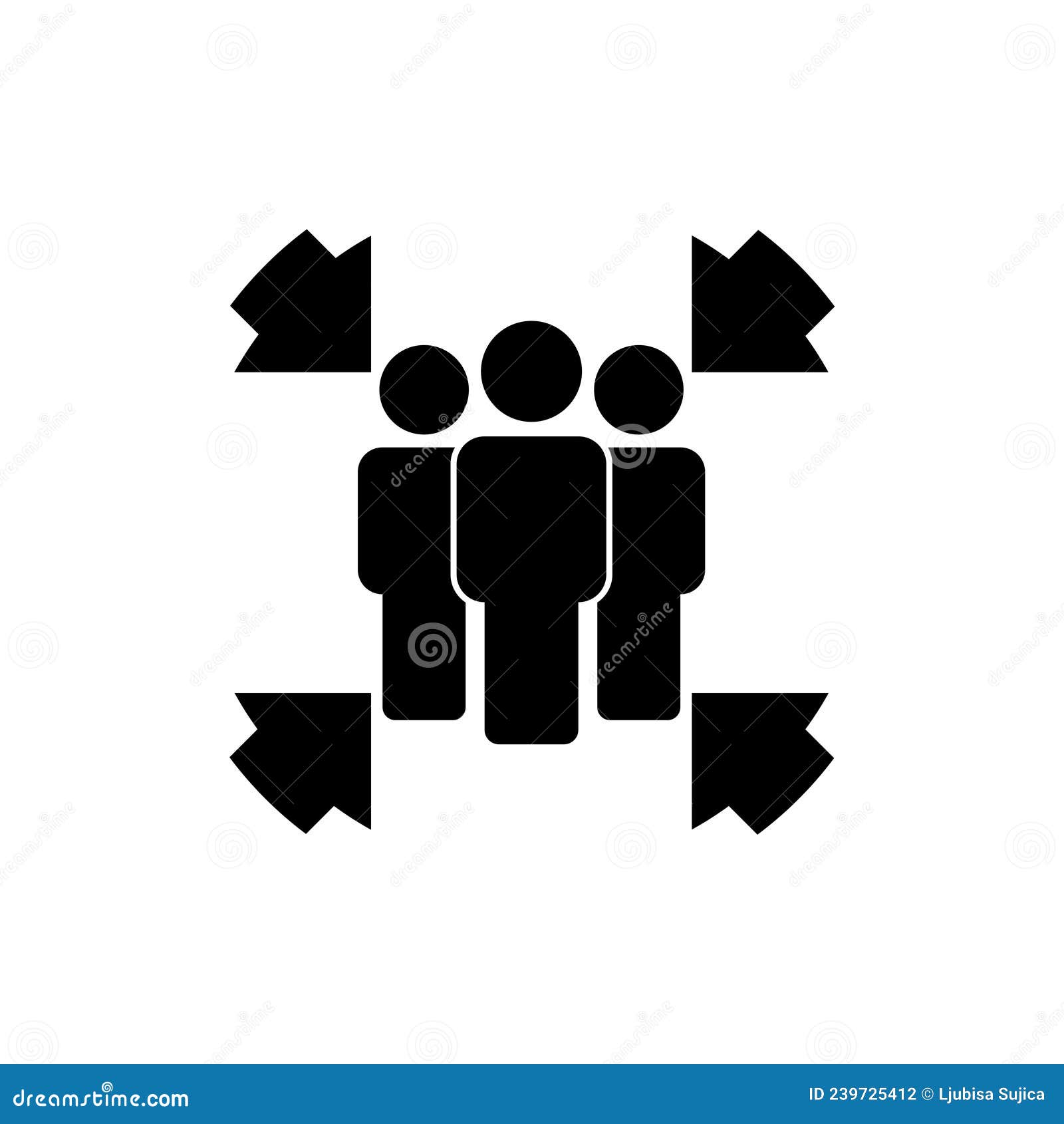 Assembly Area Icon Isolated on White Background Stock Vector ...