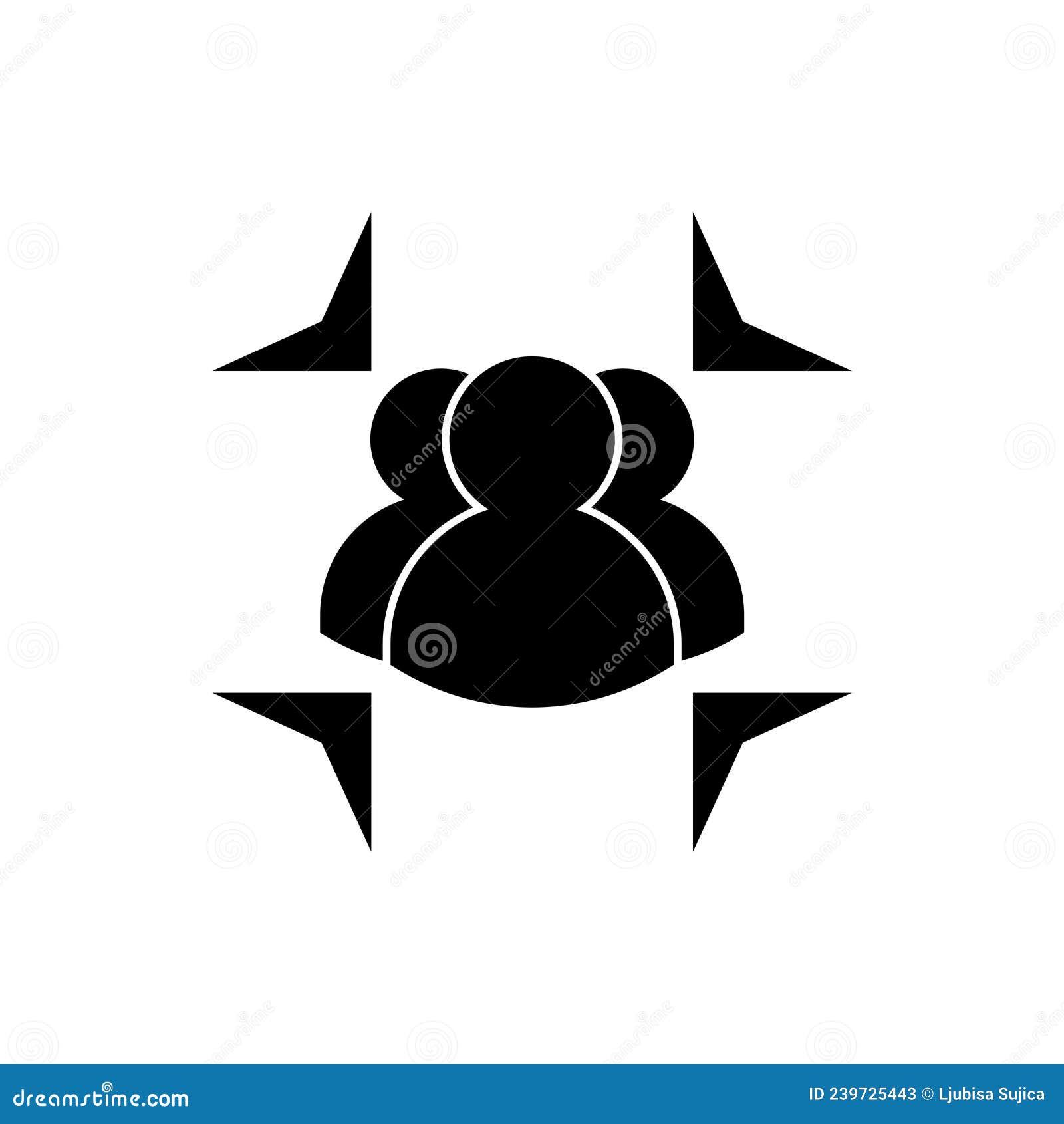 Assembly Area Icon Isolated on White Background Stock Vector ...