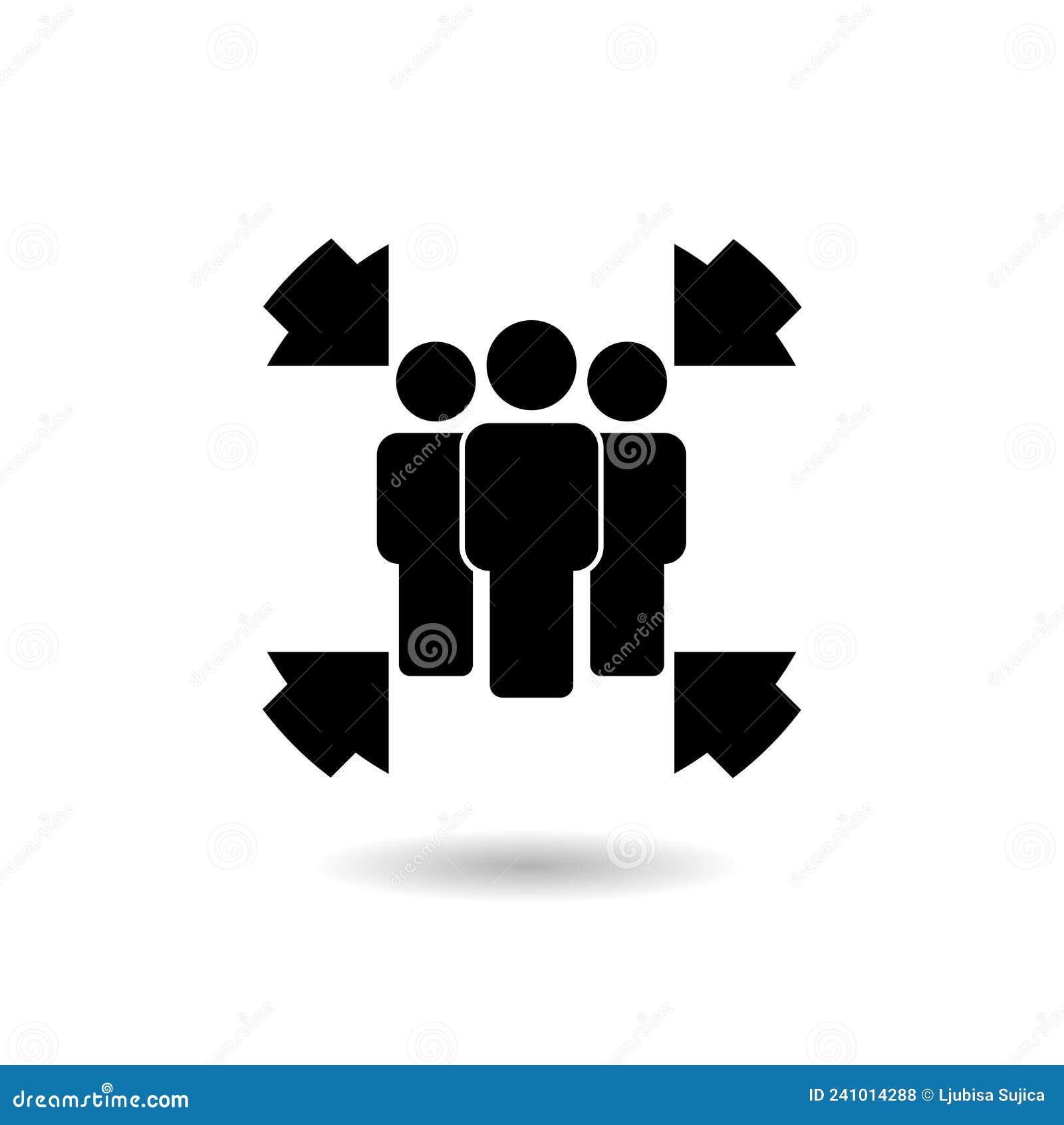 Assembly Area Icon Sign with Shadow Stock Vector - Illustration of ...