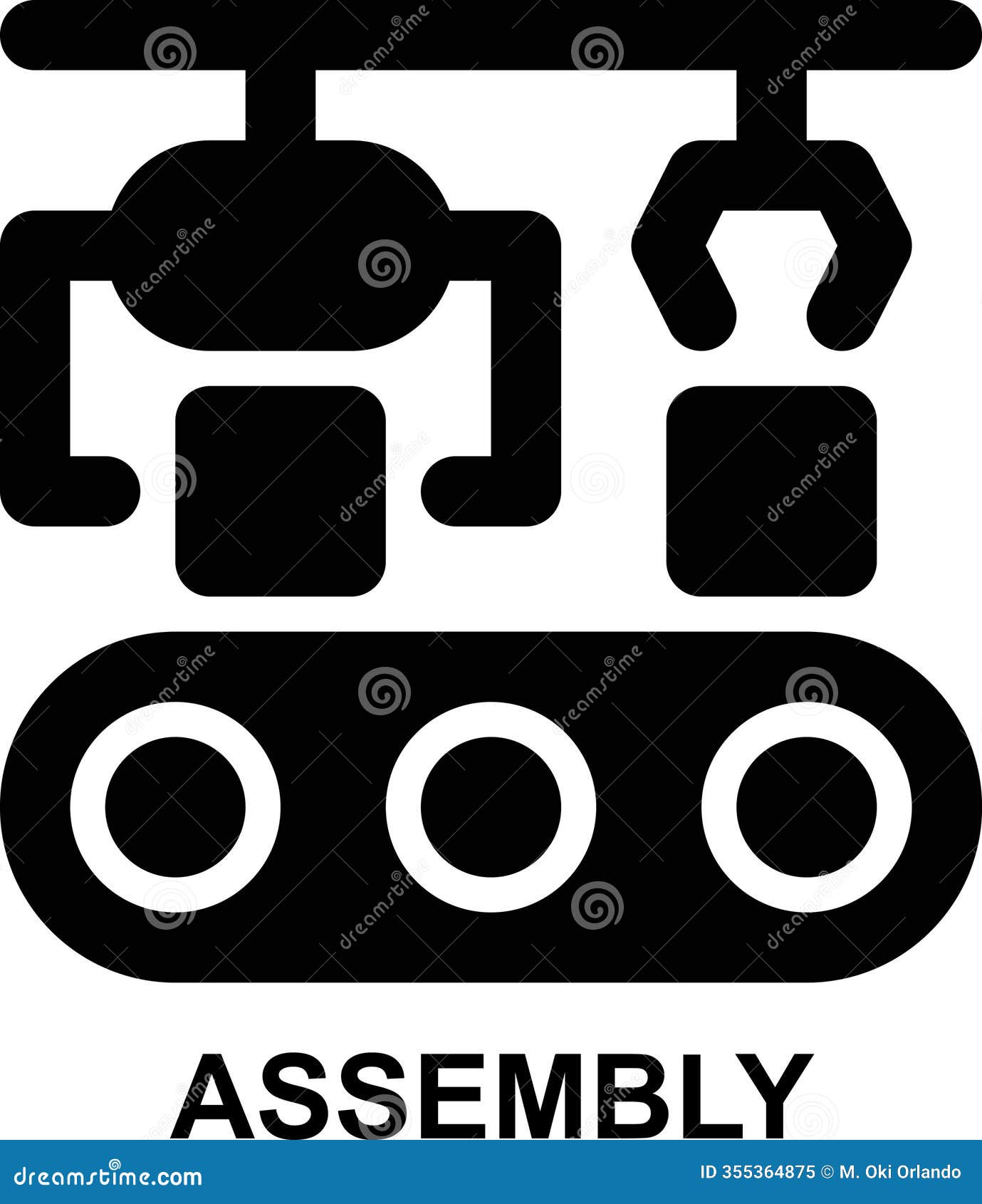 Conveyor Manufacturing Line Operators Isometric Poster Cartoon Vector ...
