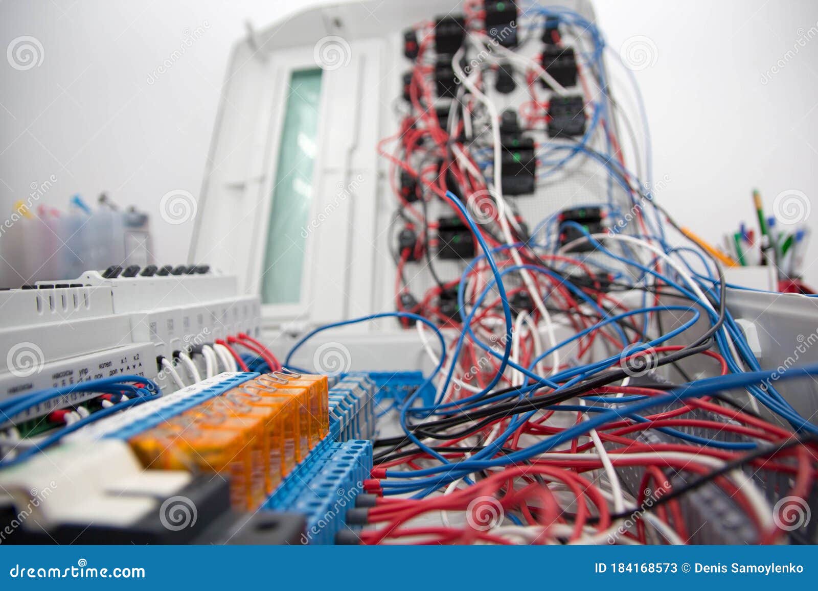 Assembly of the Automatic Control Panel Stock Image - Image of ...