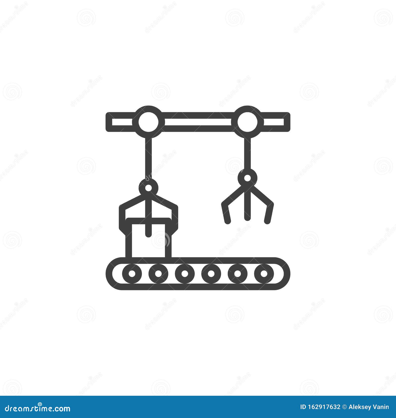 Assembly Automatic Production Line Icon Stock Vector - Illustration of ...