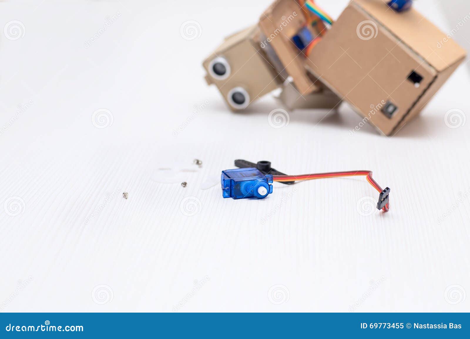Assembly Cardboard Robot and the Necessary Parts for this Stock Image ...