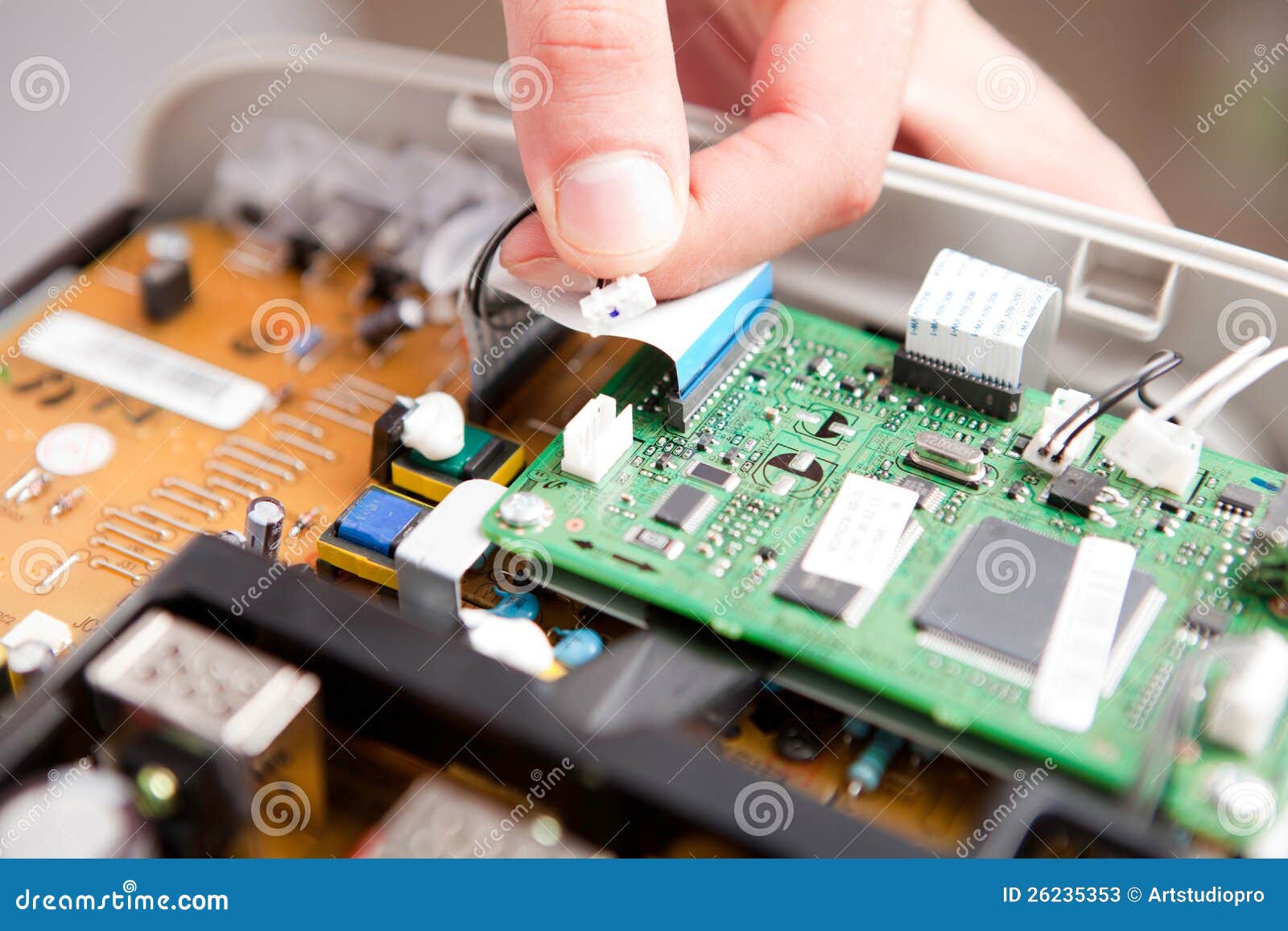 Assembly circuit board stock image. Image of computing - 26235353