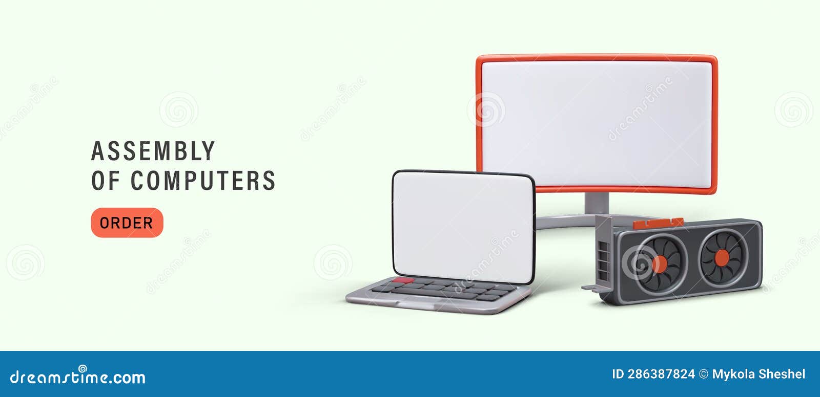 Assembly of Computers. Selection of Equipment for Different Needs Stock ...