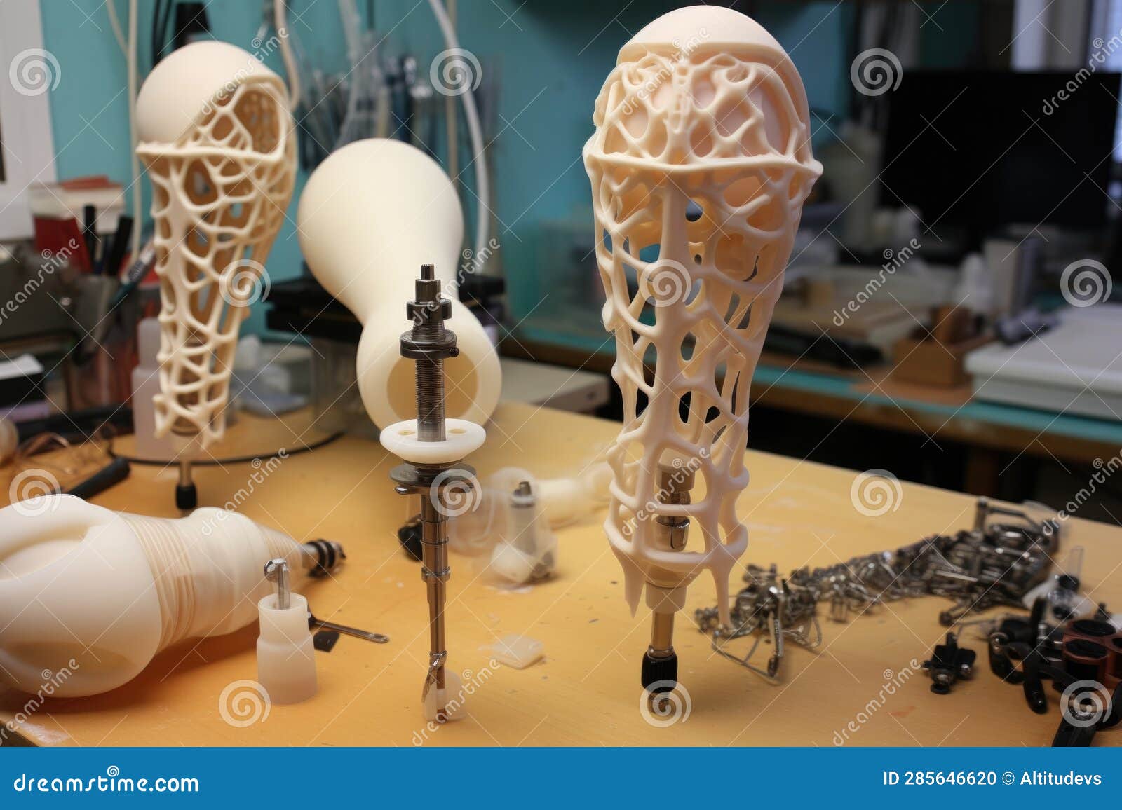 Assembly of 3d Printed Prosthetic Leg Components Stock Photo - Image of ...