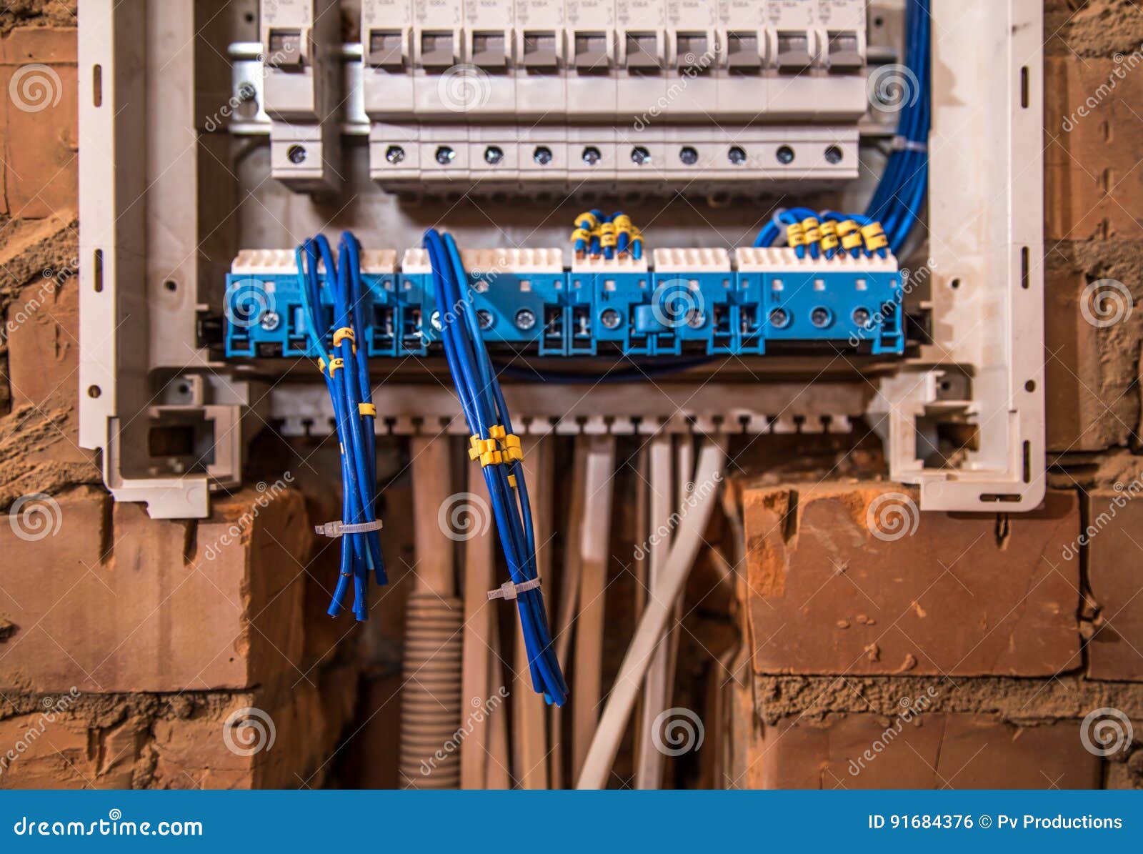 Assembly Of The Electrical Cabinet According To The Scheme. Switches ...