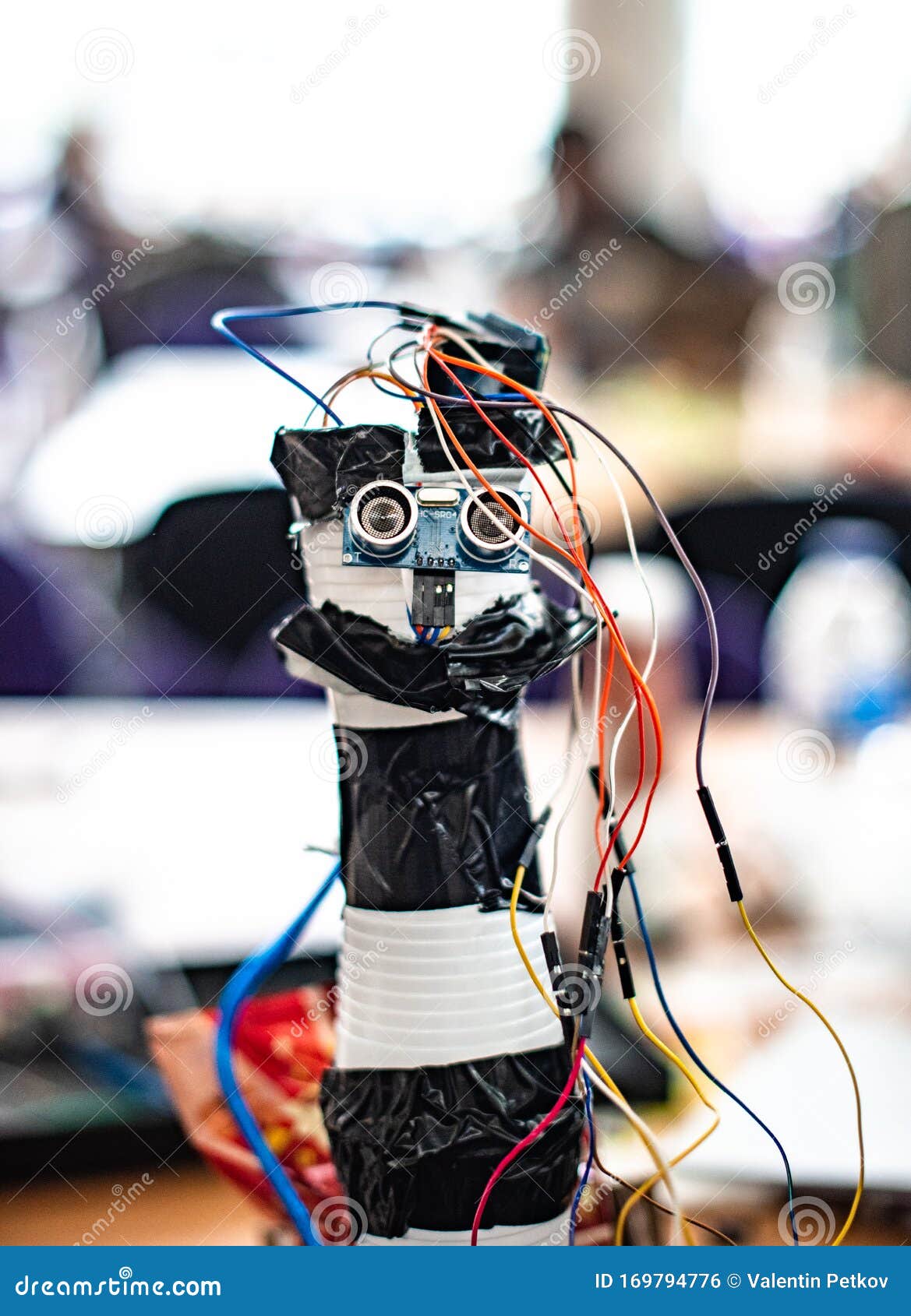 The Assembly of the Electrical Panel, Electrician Job, a Robot with ...