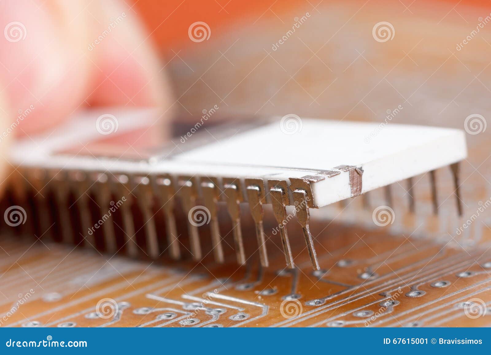 Assembly of Electronic Components on Circuit Board Stock Image - Image ...