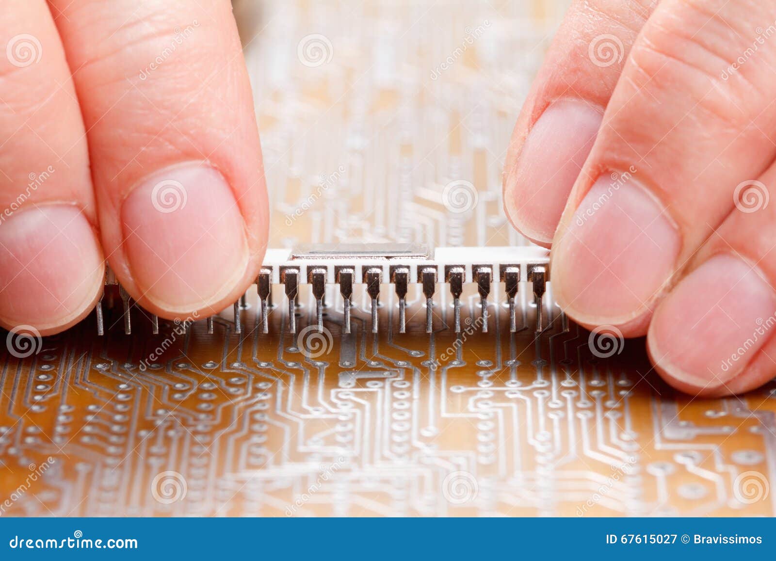 Assembly of Electronic Components on Circuit Board Stock Image - Image ...