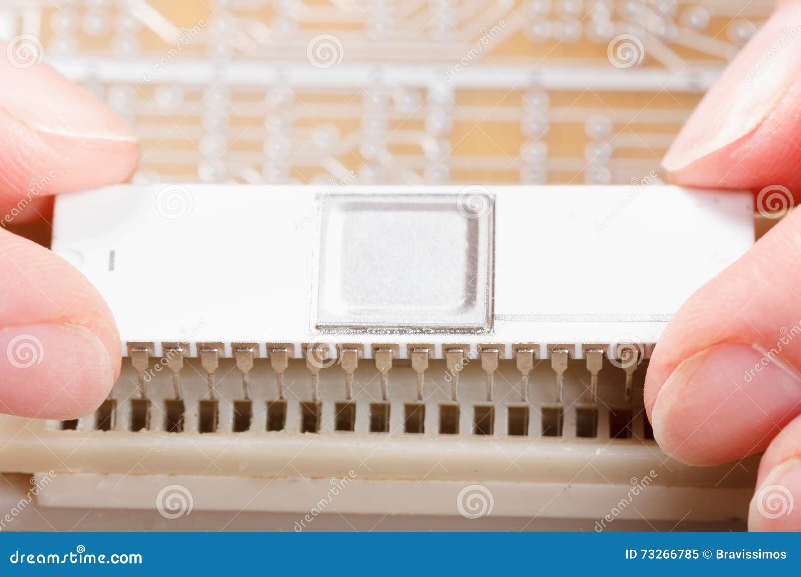 Assembly of Electronic Components on Circuit Board Stock Image - Image ...