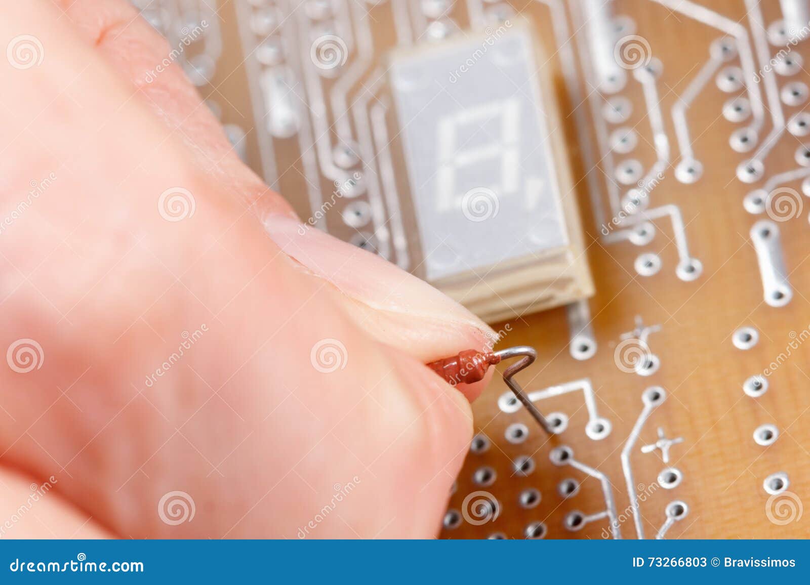 Assembly of Electronic Components on Circuit Board Stock Image - Image ...