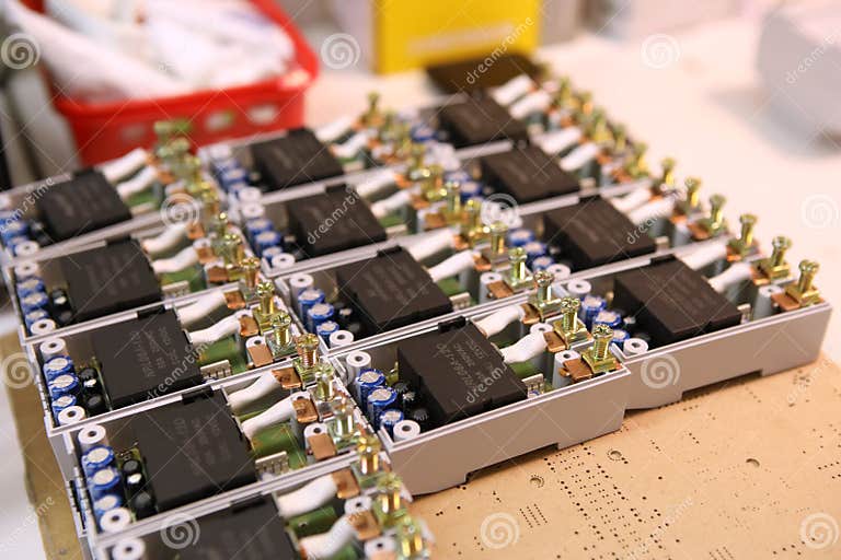 Assembly of Electronic Components for Voltage Relays. Manual Assembly ...
