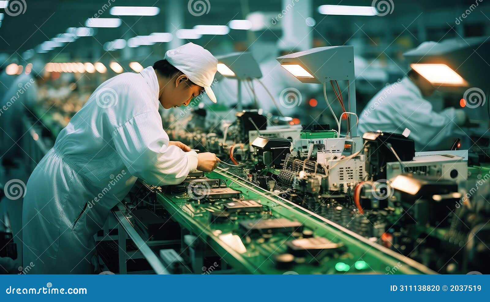 Assembly Engineering Electronics Factory Stock Illustration ...