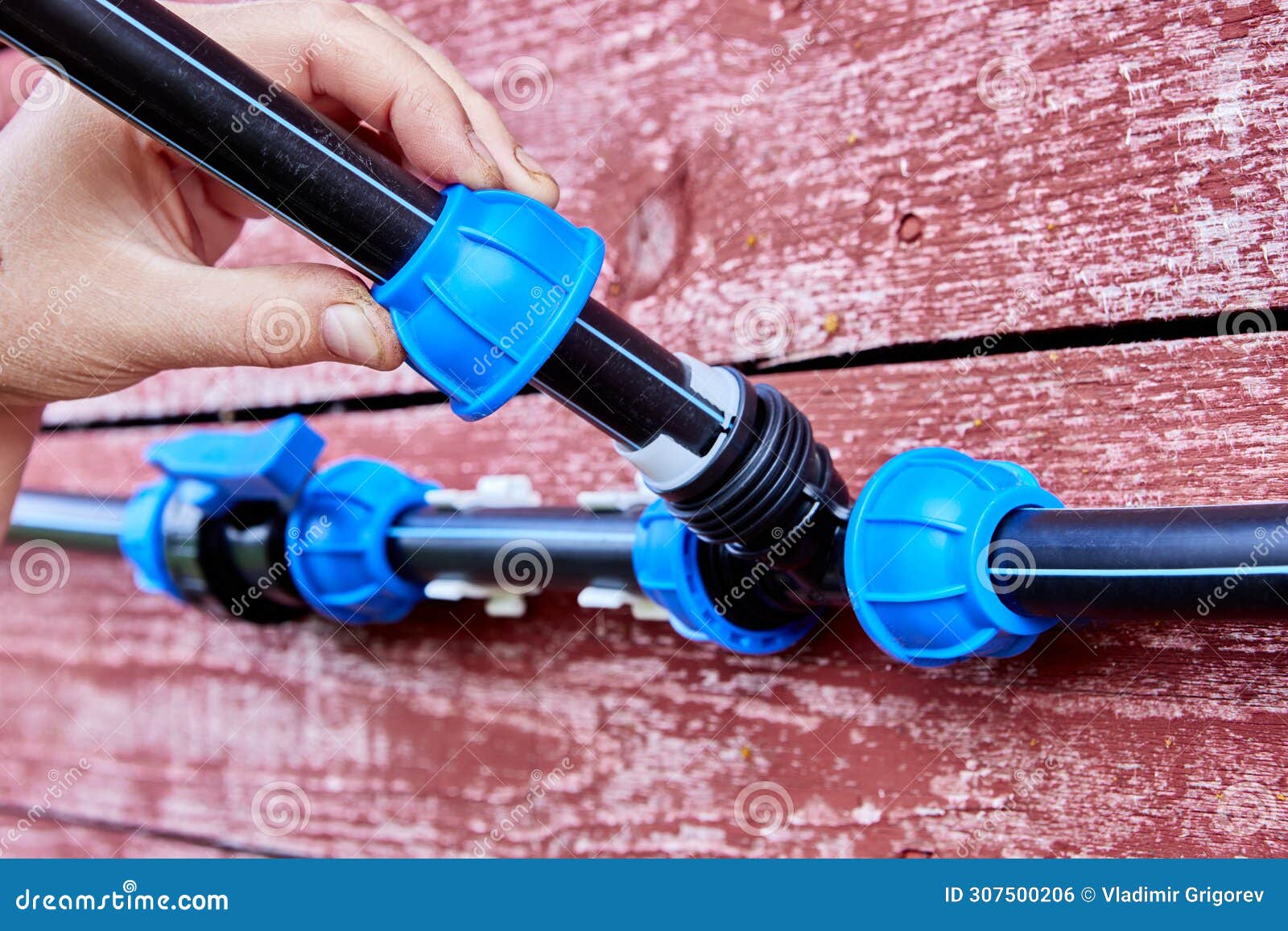 An External Water Supply System Connected by Compression Fittings is ...