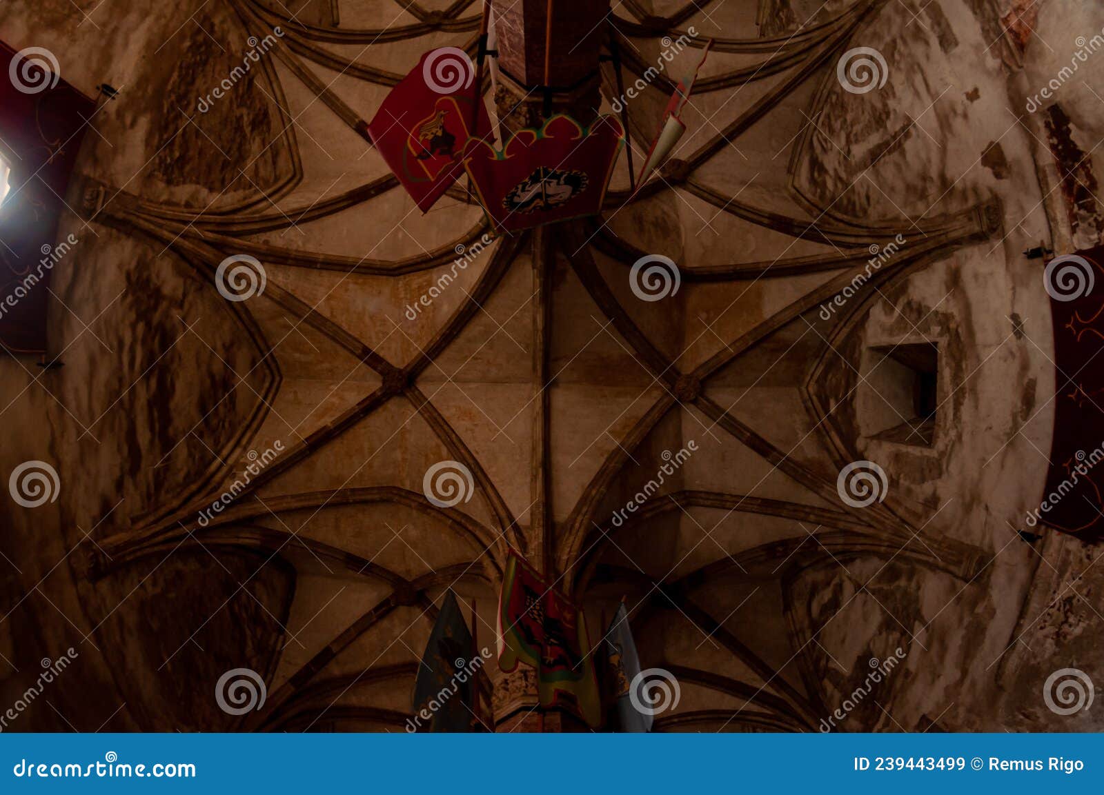 Ceiling Of The Assembly Hall Of Fujian Chinese Temple In Hoi An Royalty ...
