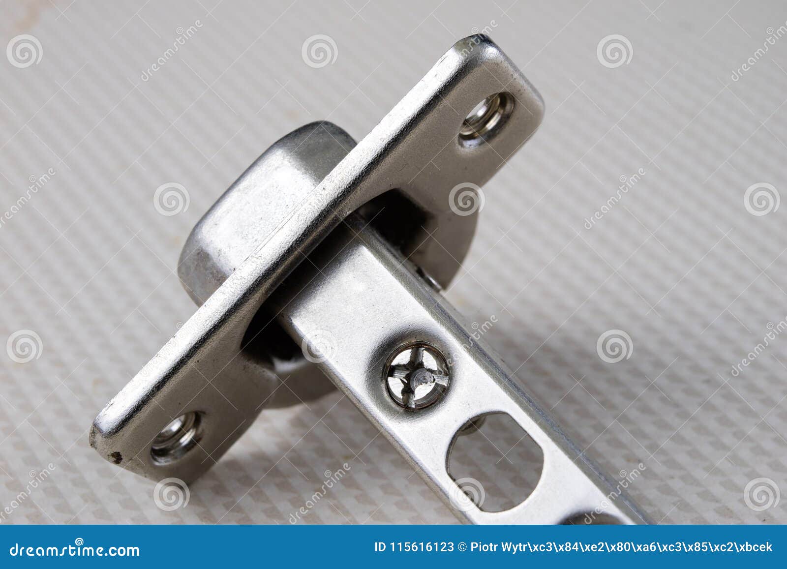 Assembly of Hinges in a Carpentry Workshop. Joinery Accessories Stock ...