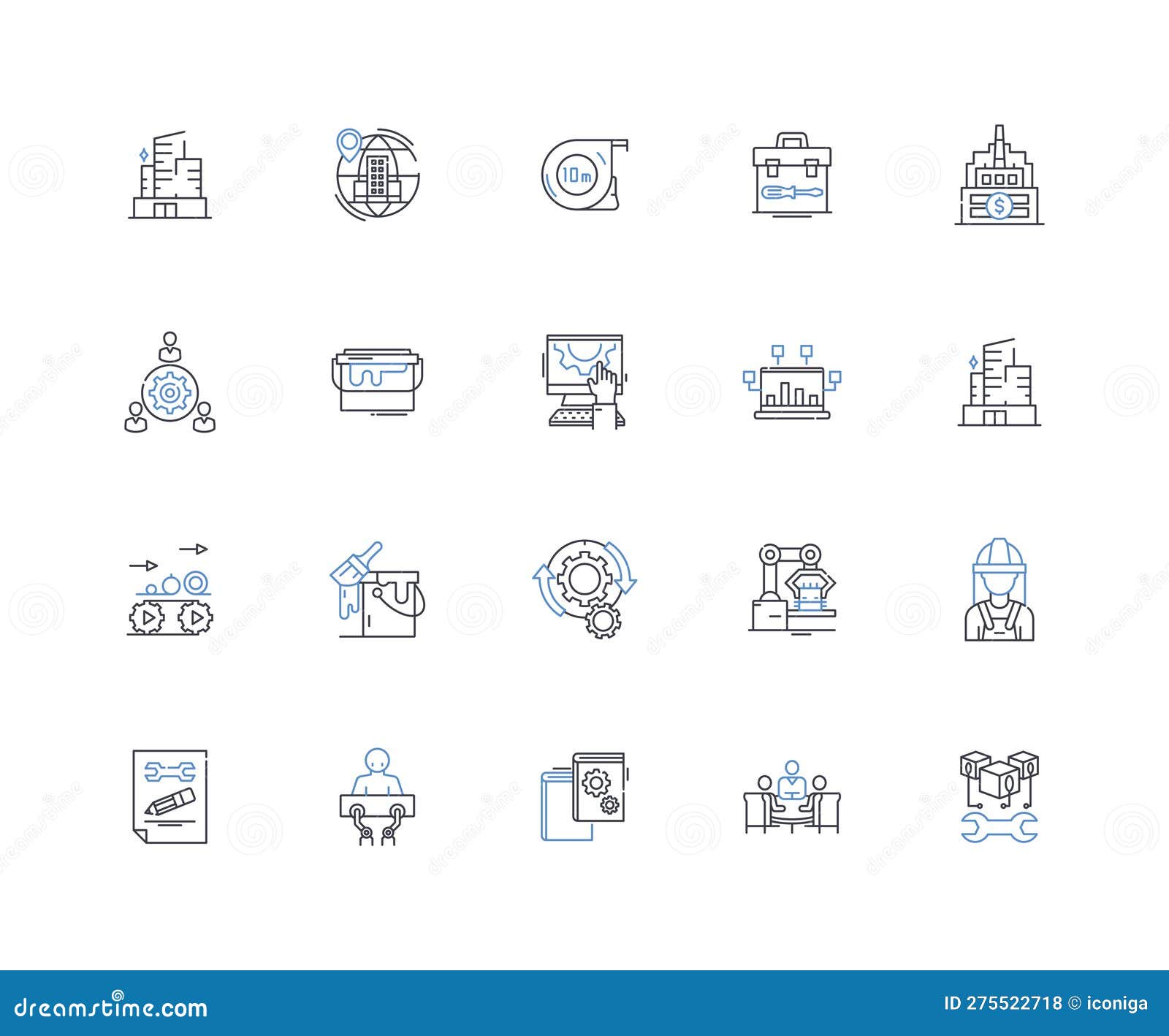 Assembly House Line Icons Collection. Community, Gathering, Creativity ...