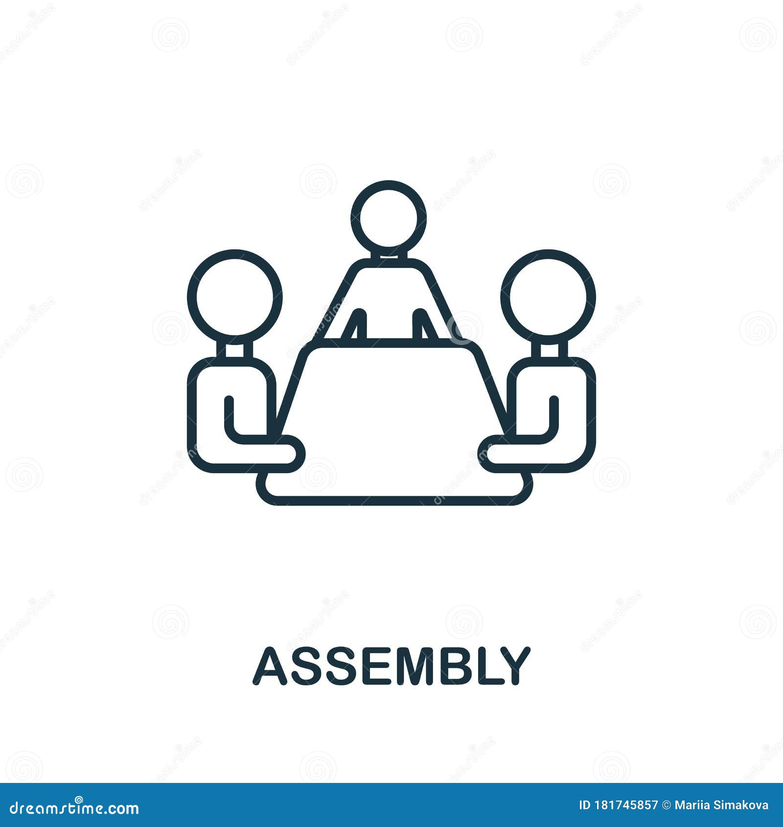 Assembly Icon from Production Management Collection. Simple Line ...