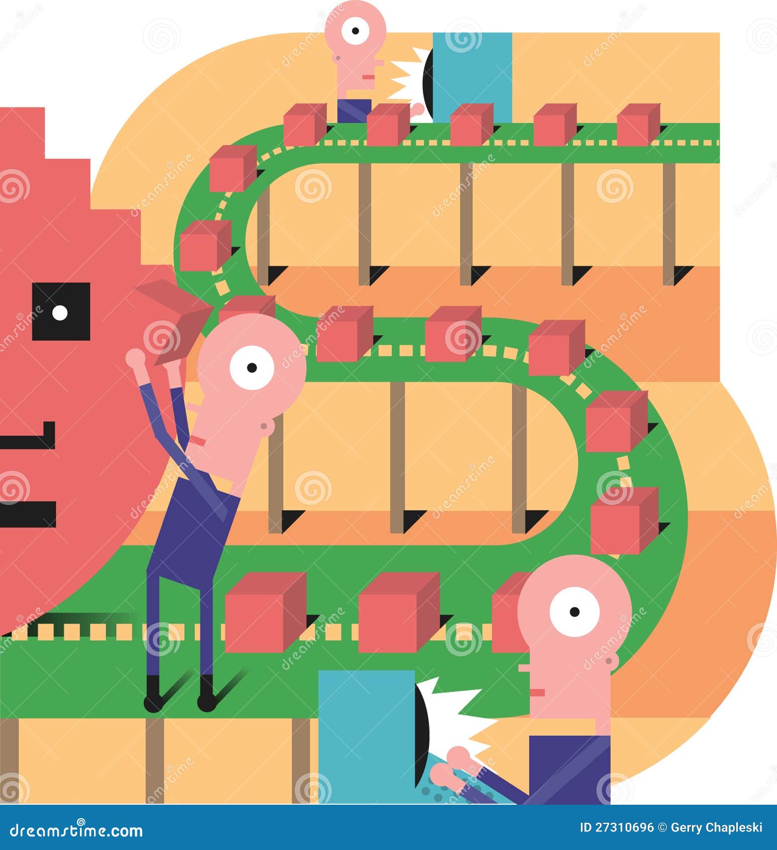 Assembly Line Icons Collection. Joining, Manufacturing, Construction ...