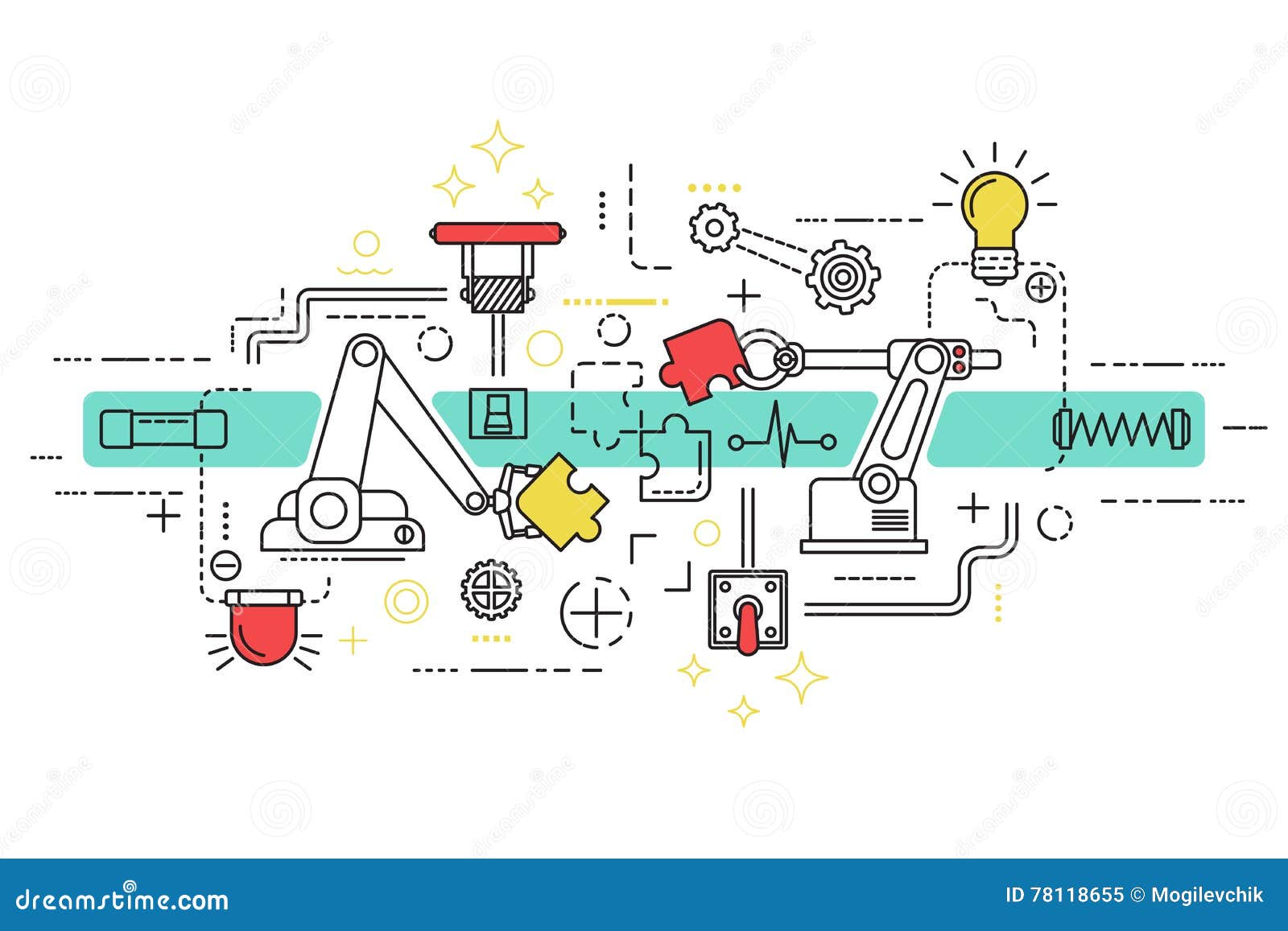 Assembly Line Cartoons, Illustrations & Vector Stock Images - 11238703 ...
