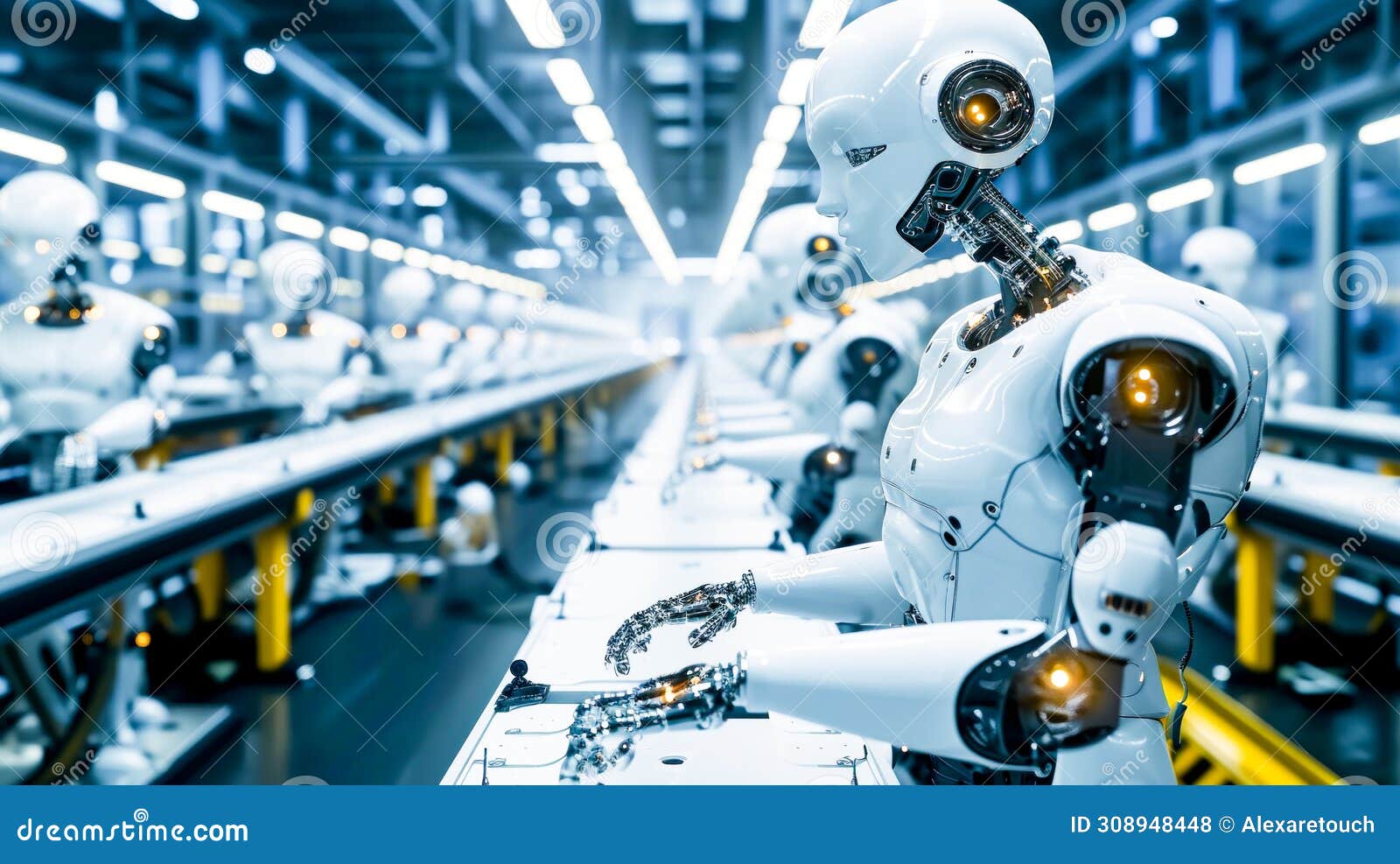 Assembly Line Automation stock photo. Image of automated - 308948448