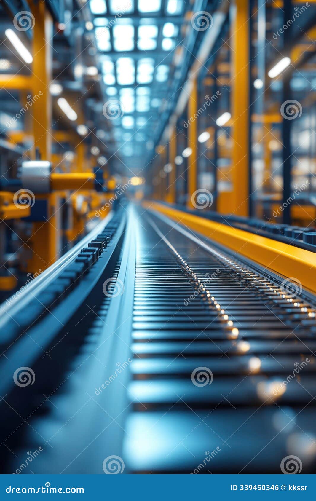 Assembly Line Efficiency, 3D Illustration of an Assembly Line ...