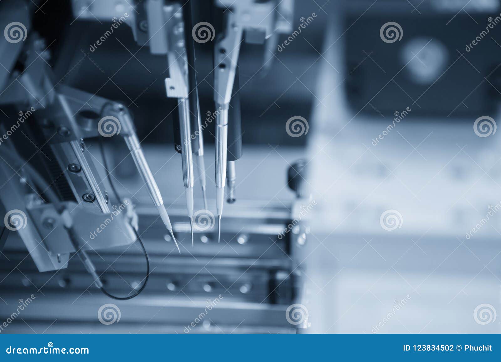 The Assembly Line of Electronic Board with Microchip Stock Photo ...