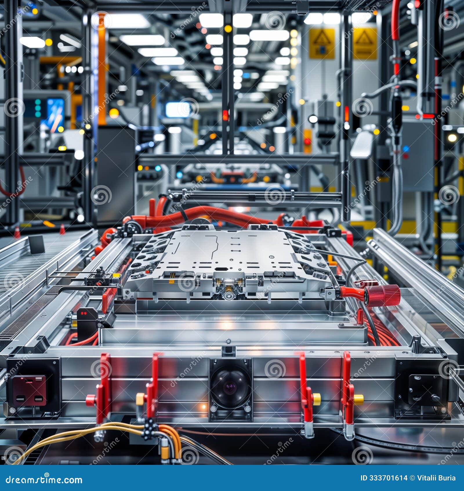 High-Tech Assembly Line with Cutting-Edge Robotic Equipment, Generative ...