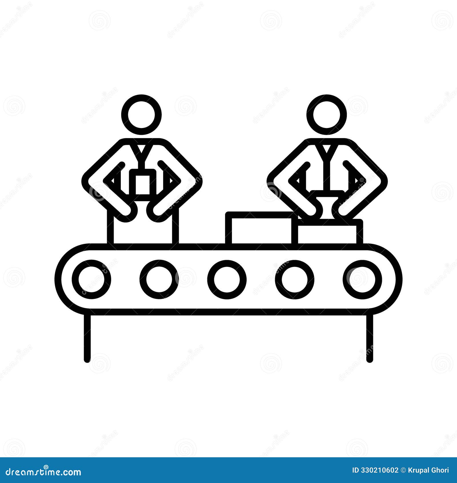 Assembly Line Icon Linear Logo Mark in Black and White Stock Vector ... Assembly Line Icon Linear Logo Mark in Black and White Stock Vector ...