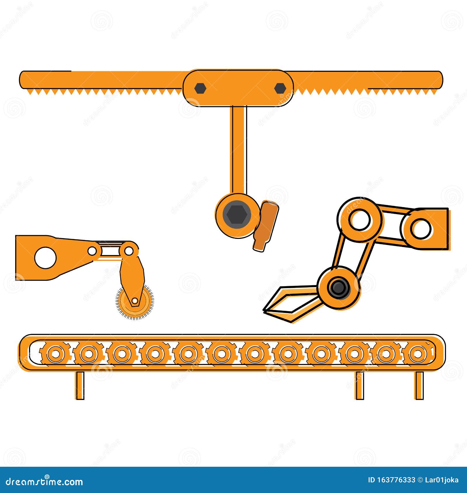 Assembly line image stock vector. Illustration of process - 163776333