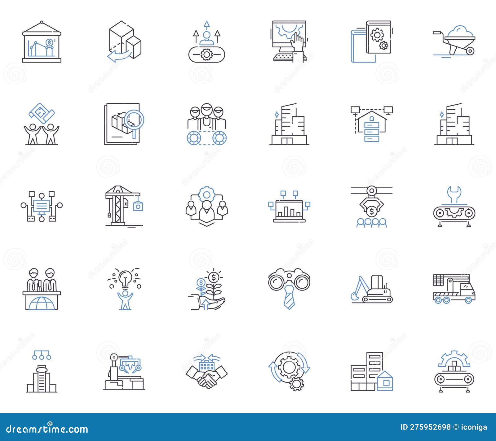 Assembly Line Line Icons Collection. Automation, Mass Production ... Assembly Line Line Icons Collection. Automation, Mass Production ...