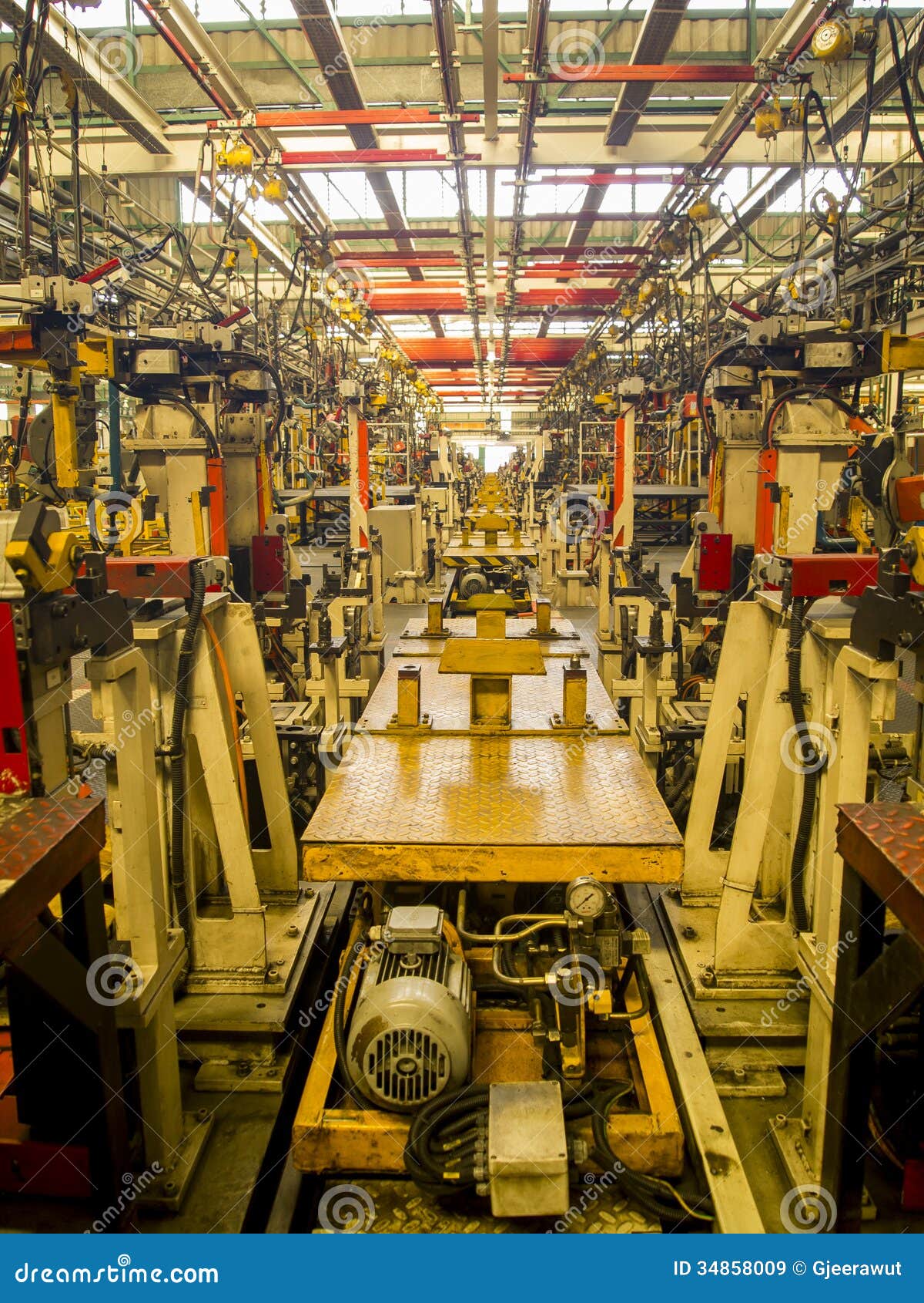 Assembly line for make car stock image. Image of automated - 34858009