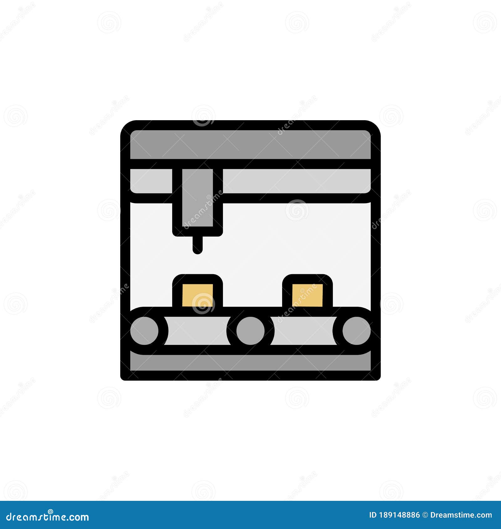 Assembly Line, Manufacturing Icon. Simple Color with Outline Vector ... Assembly Line, Manufacturing Icon. Simple Color with Outline Vector ...