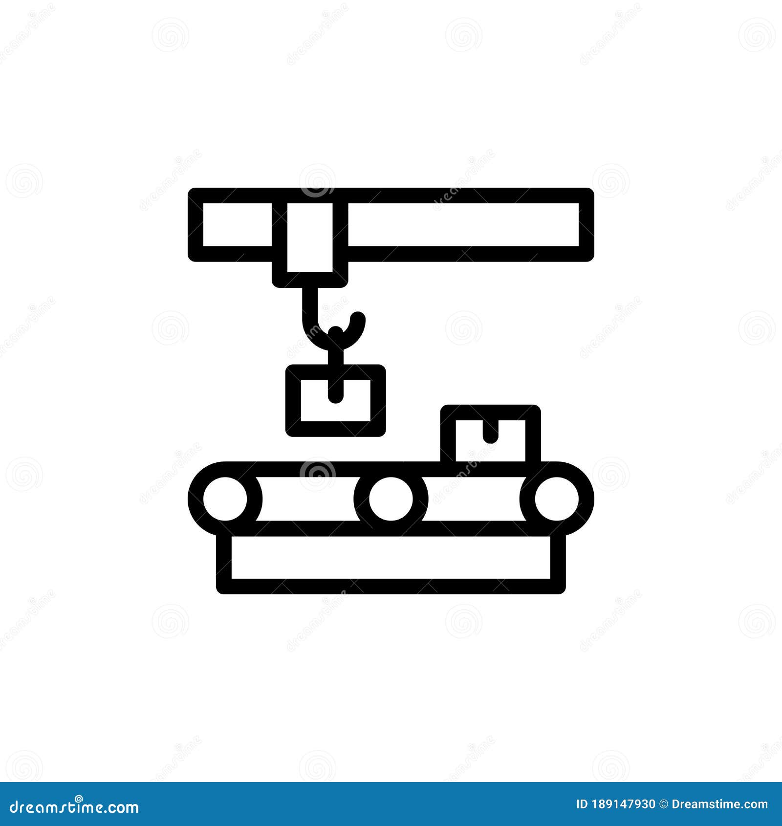 Assembly Line, Manufacturing Icon. Simple Line, Outline Vector Elements ...