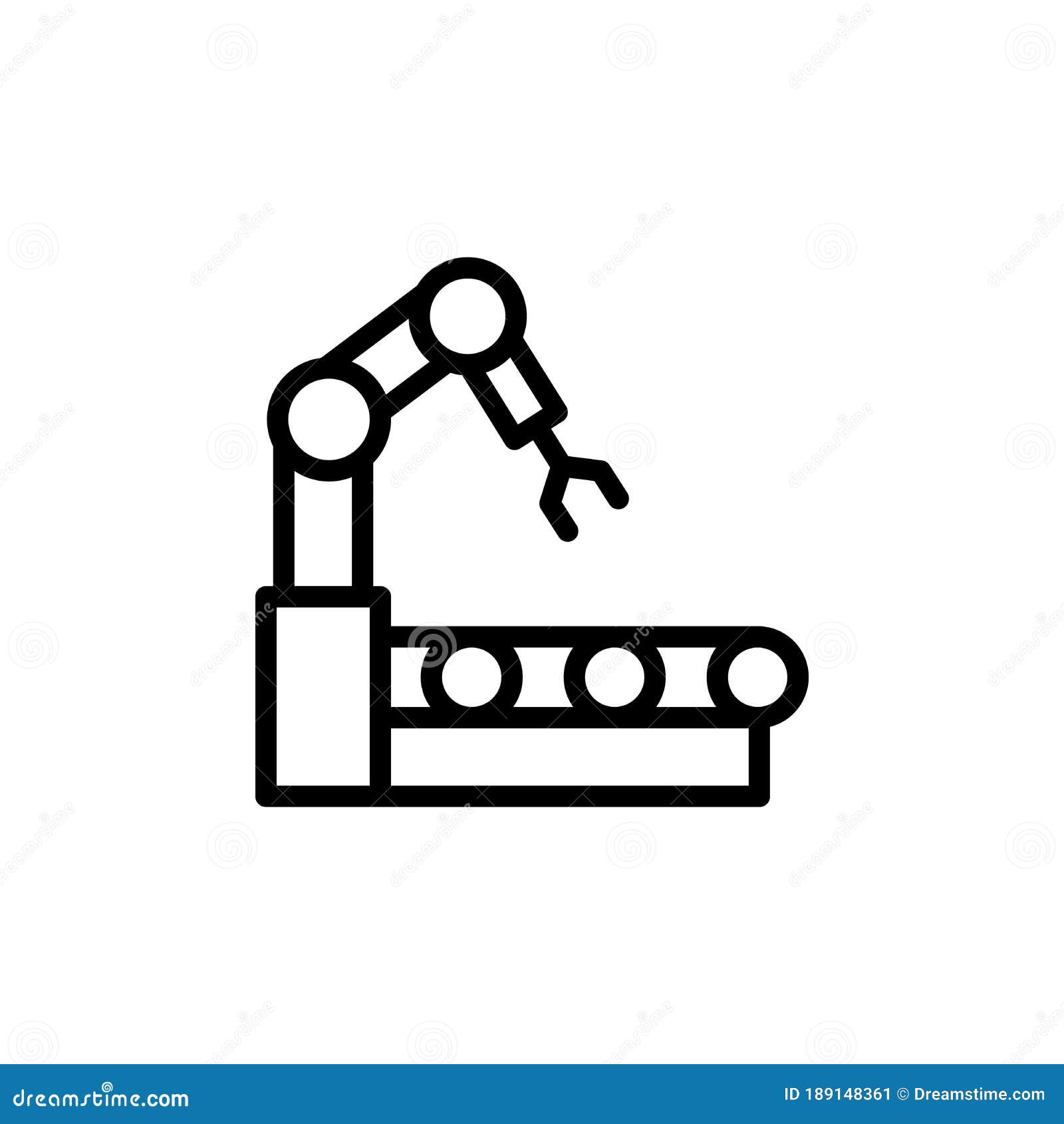 Assembly Line, Manufacturing Icon. Simple Line, Outline Vector Elements ...