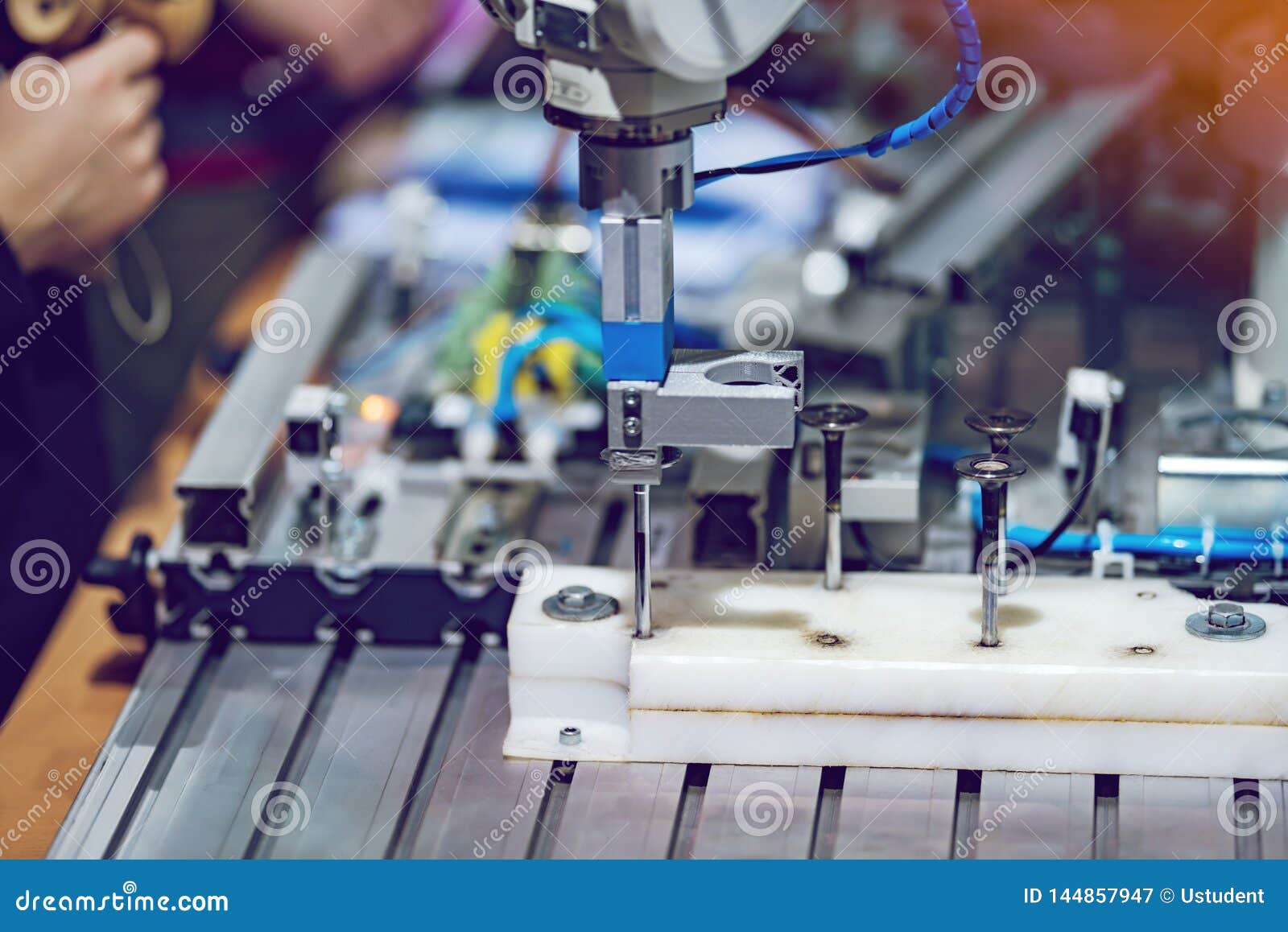 Assembly Line of Mechanical Engineering Stock Image - Image of work ...