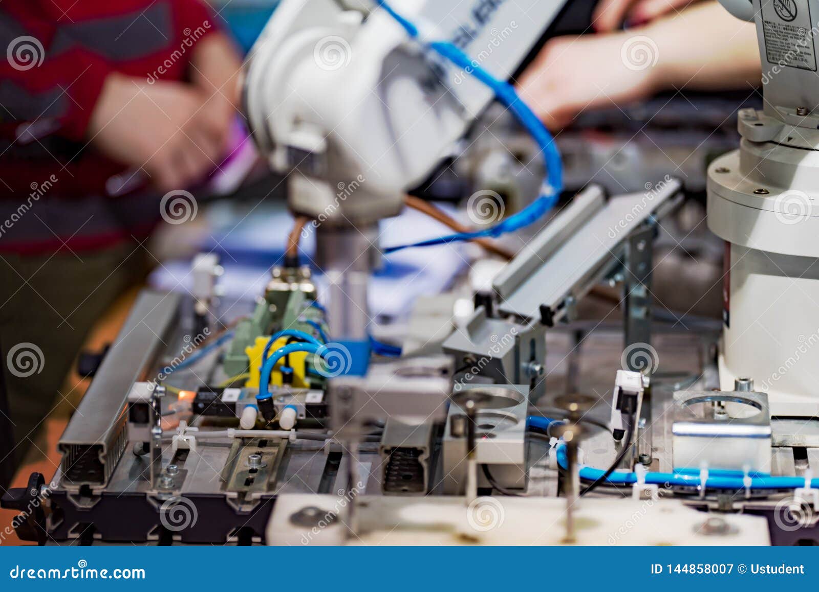Assembly Line of Mechanical Engineering Stock Image - Image of material ...