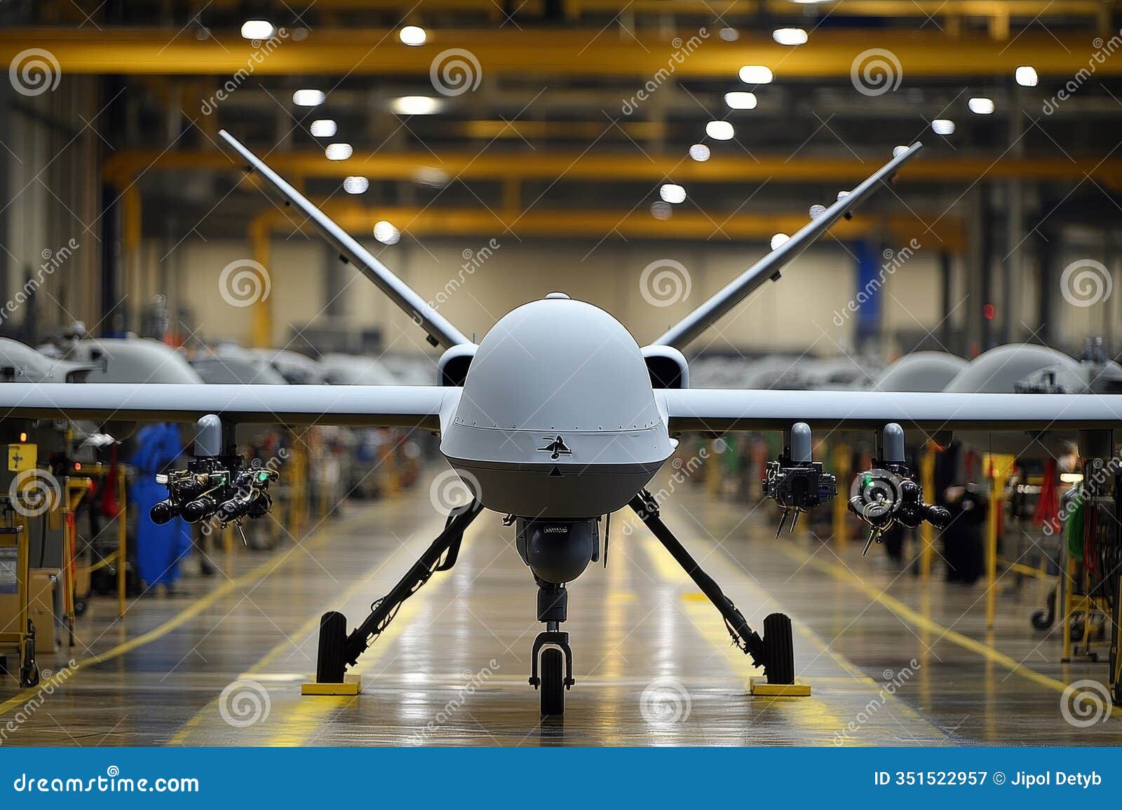 Assembly Line for Military Drones. Stock Image - Image of flying ...