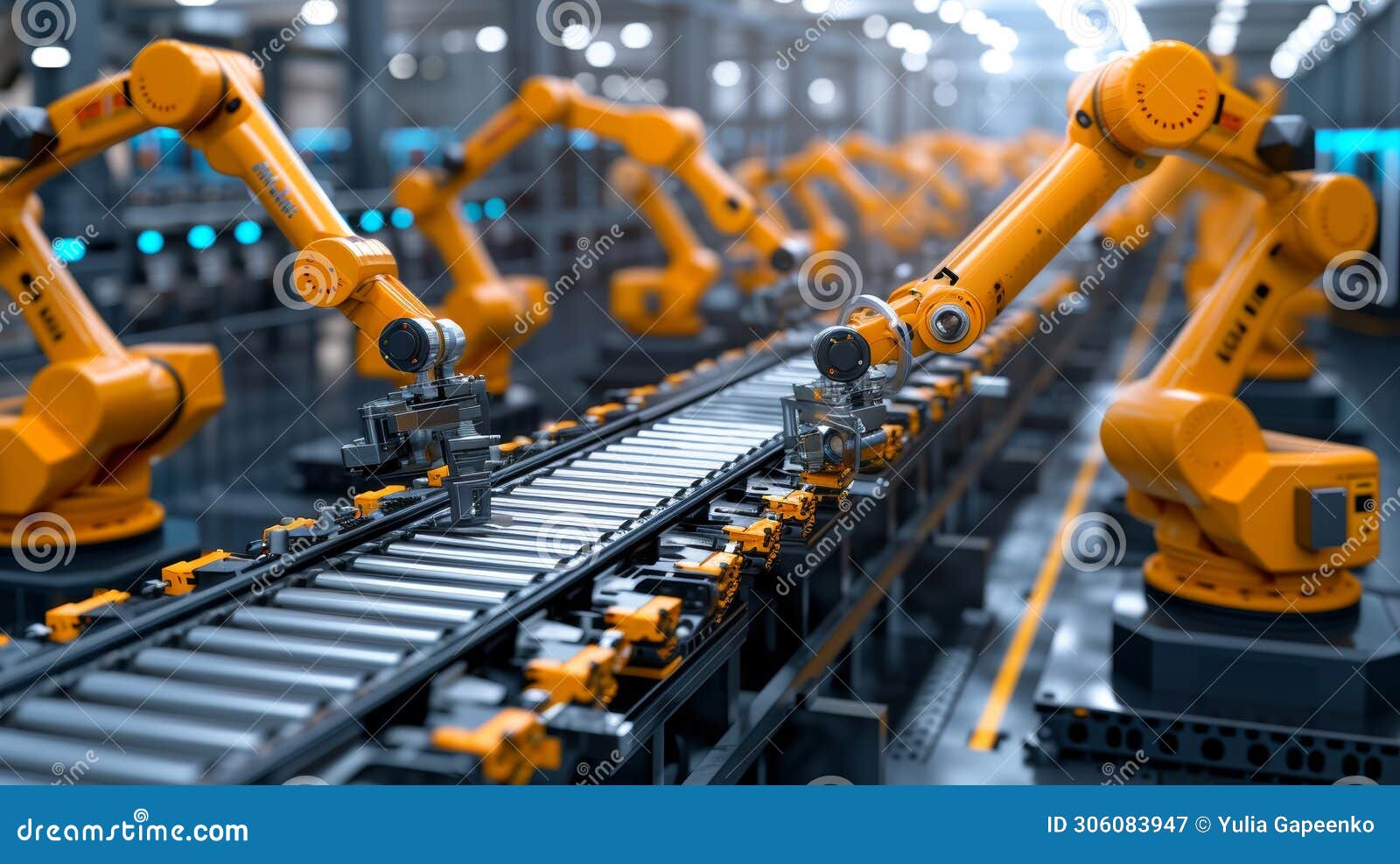 An Assembly Line in Motion, Illustrating the Precision and Efficiency ...