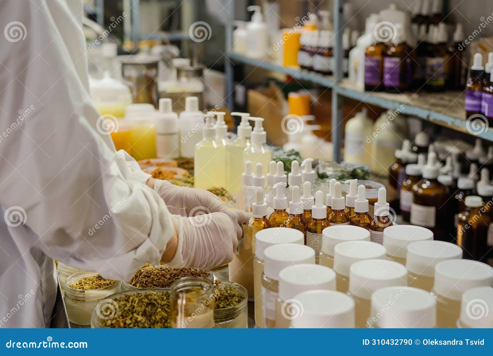 Assembly Line of a Natural Cosmetics Factory, Cosmetics on the Conveyor ...