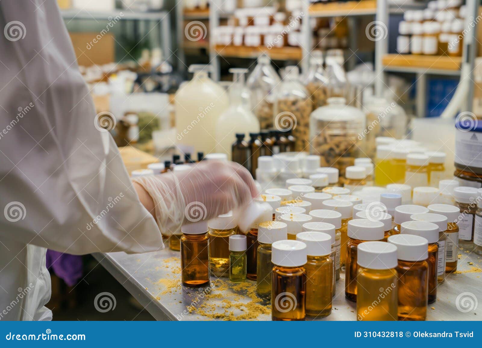 Assembly Line of a Natural Cosmetics Factory, Cosmetics on the Conveyor ...