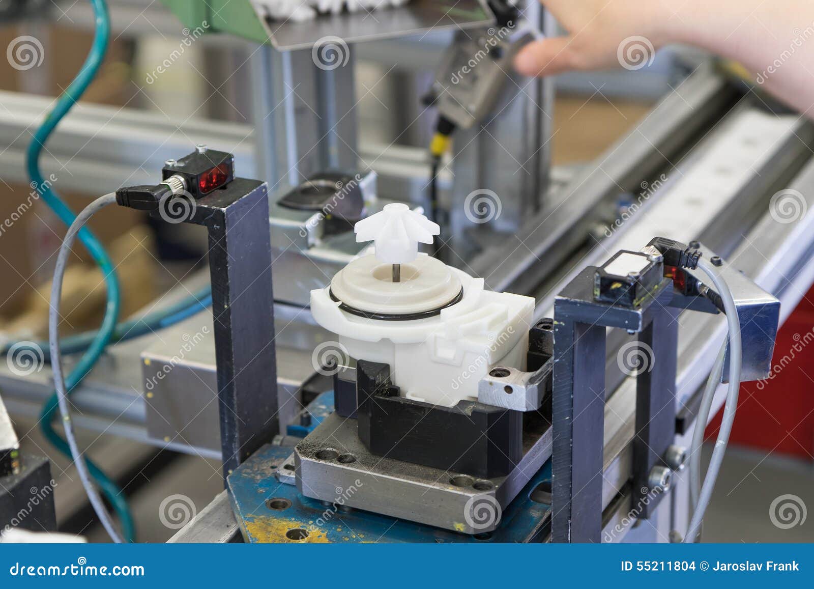 Assembly Line of Plastic Components Stock Photo - Image of metal, hand ...