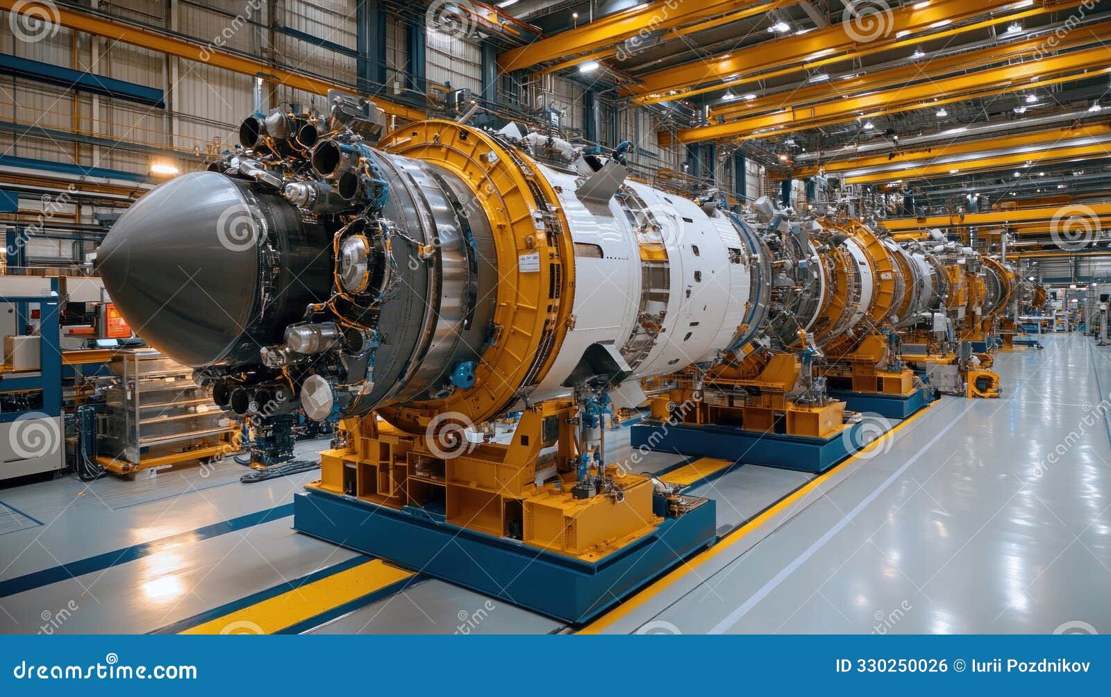 Assembly Line Producing Spacecraft Engines for Space Exploration ...